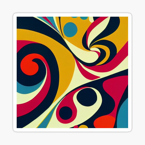 "Retro Funky Pattern 70s" Sticker for Sale by trajeado14 | Redbubble