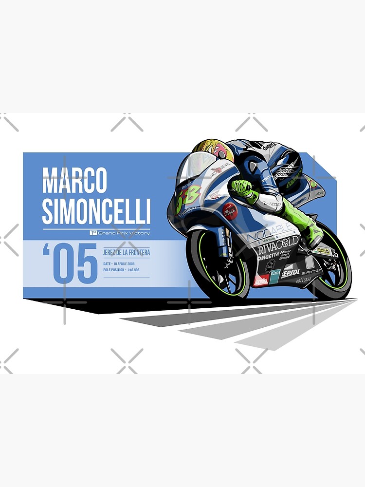 "Marco Simoncelli - 2005 Jerez de la Frontera" Poster by DeCiren | Redbubble
