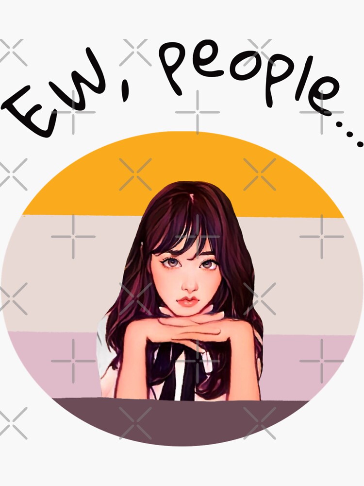 EW, People..”…Quote. Girl Comic Cartoon In Sunset" Sticker for Sale by ...
