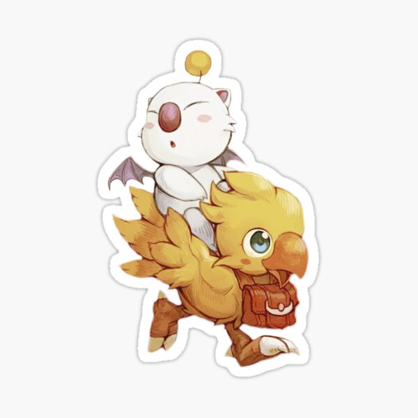 "Chocobo and Moogle Final Fantasy" Sticker for Sale by Final-Fantasian ...