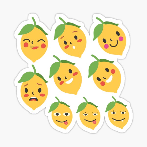 "Cute lemons emotes Stickers collection" Sticker for Sale by Olivvier ...