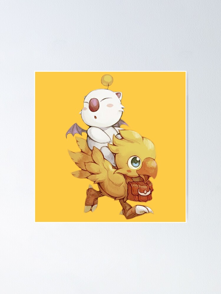 "Chocobo and Moogle Final Fantasy" Poster for Sale by Final-Fantasian ...