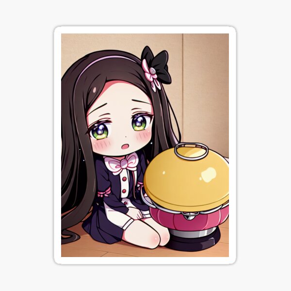 "Anime Chibi Sticker" Sticker for Sale by BAYFAIRE | Redbubble