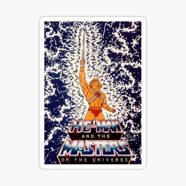 "He-Man Masters of the Universe Cartoon" Sticker for Sale by ...