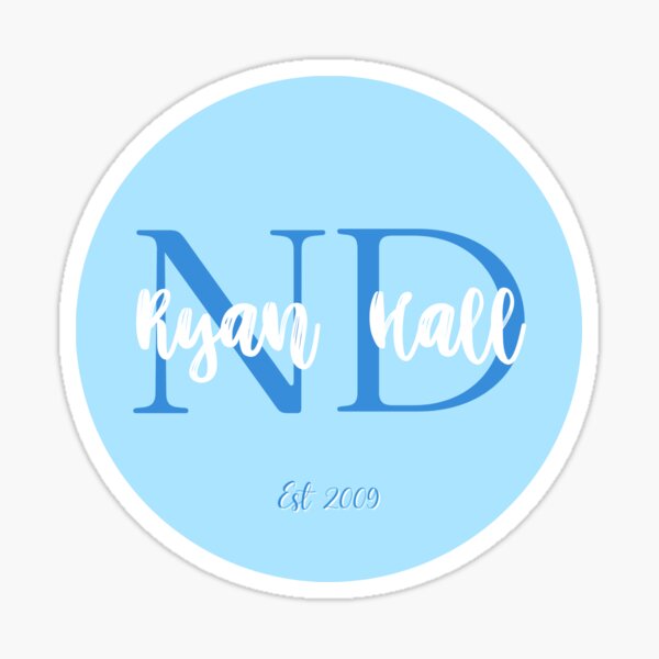 Ryan Hall Script Sticker For Sale By Ldaley26 Redbubble