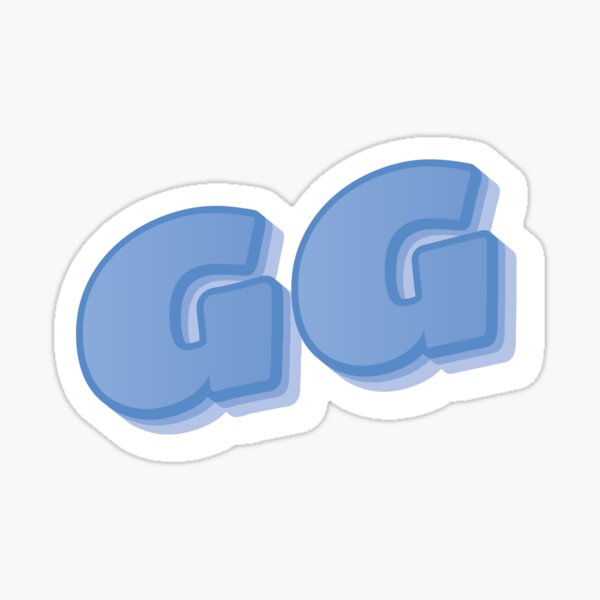 "GG" Sticker for Sale by Yaraarti | Redbubble
