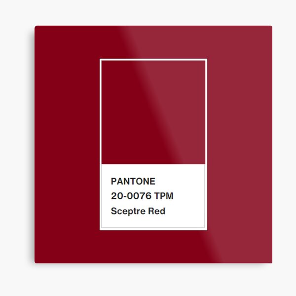Lámina metálica «Pantone Color 20-0076 TPM Cetro Rojo» de DiabhalsDau ...