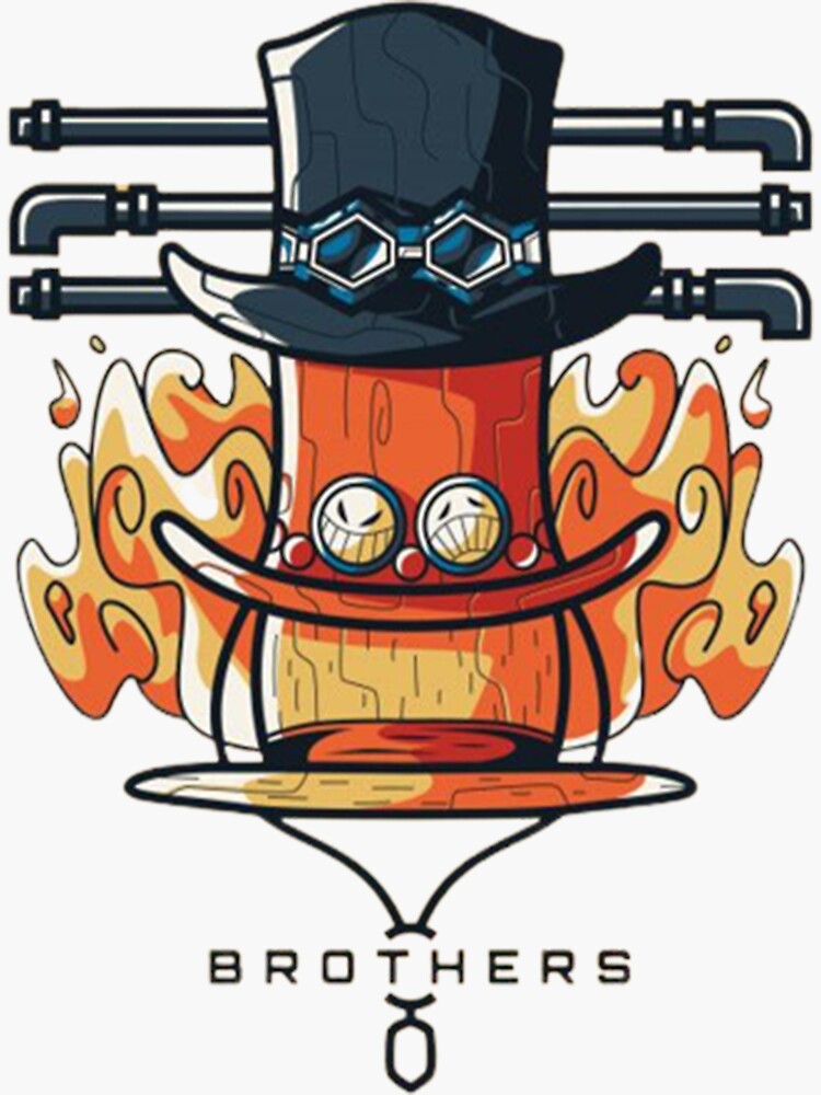 "Anime One Piece BROTHERS -- luffy & ace & sabo" Sticker for Sale by ...