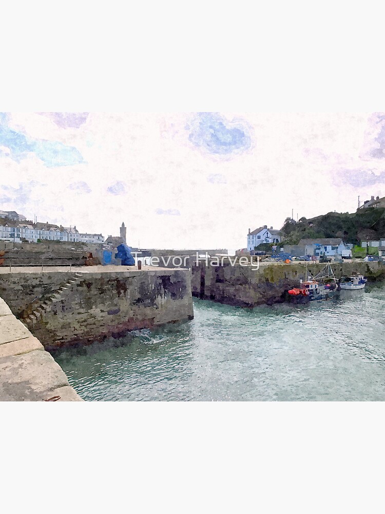 "Porthleven Harbour, Cornwall" Sticker for Sale by Trevor-Harvey ...