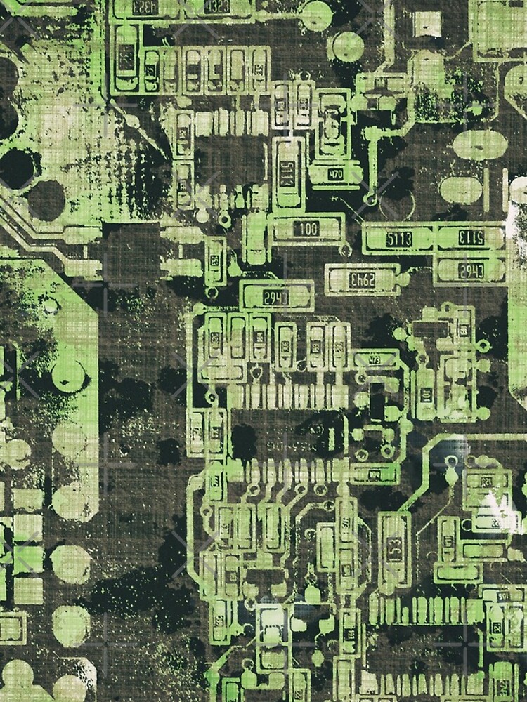 "Electronic Chip Texture Urban Green" iPhone Case for Sale by A ...