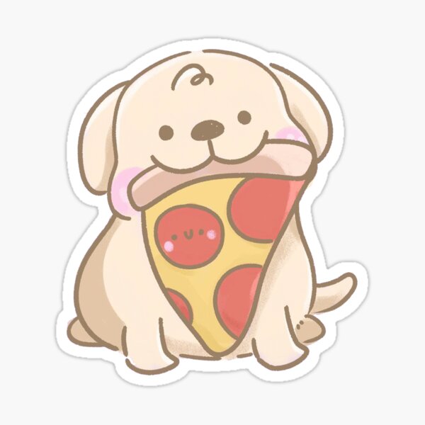 "Pepperoni Pizza Dog" Sticker for Sale by ChocoPeanuts | Redbubble