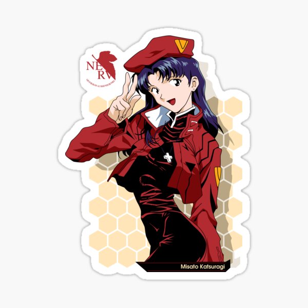 "Misato Katsugari illustration" Sticker by AgusPiscitelli | Redbubble