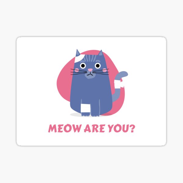 "Meow Meow " Sticker for Sale by Kandilian | Redbubble