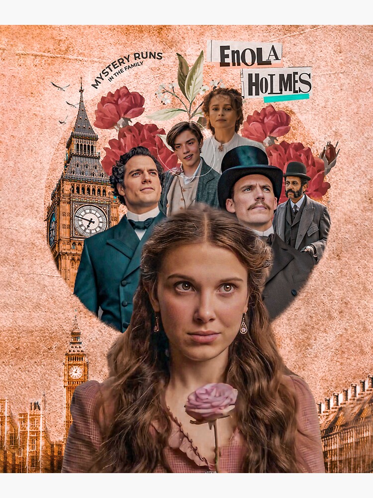 "enola holmes " Sticker for Sale by alvaniaart | Redbubble