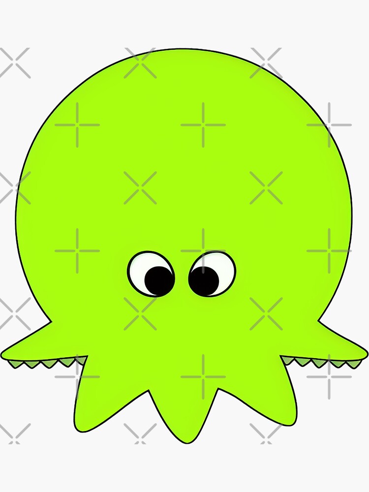 "Yellow cartoonish round octopus I" Sticker for Sale by BrachiaST ...