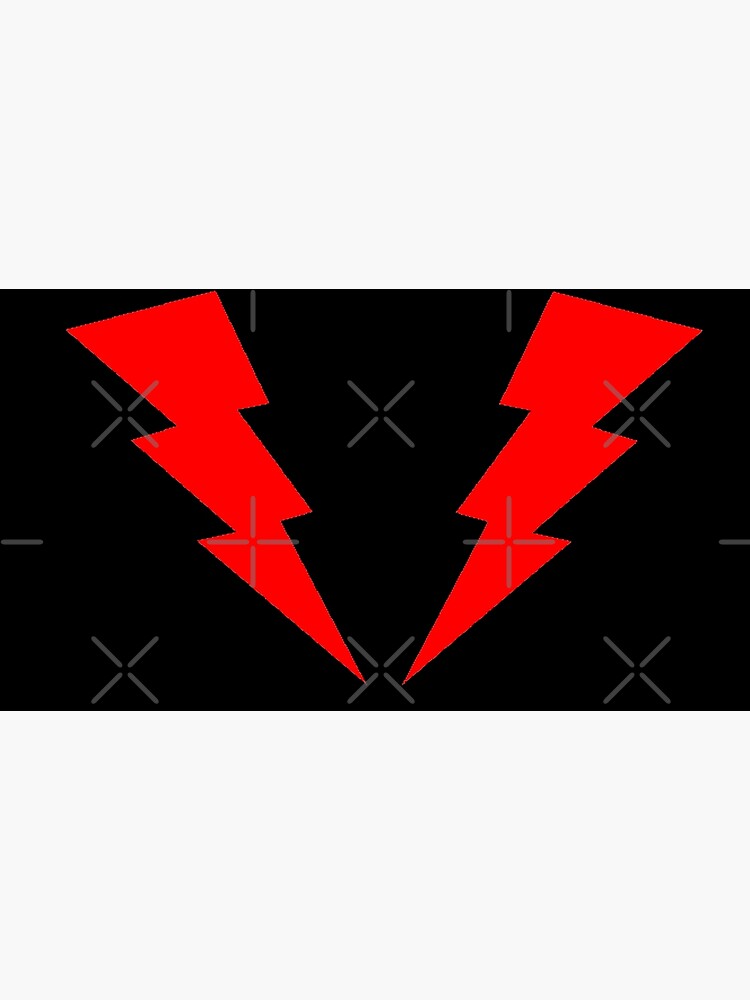 "Double Lightning bolt [Red]" Poster for Sale by allstars007 | Redbubble