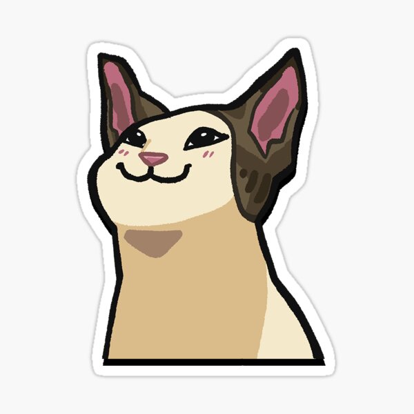 "Smiling Popcat" Sticker for Sale by BingusMerch | Redbubble