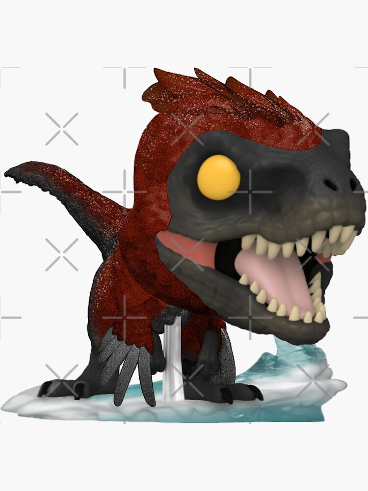"Pyroraptor Funko Pop " Sticker for Sale by PopDraw | Redbubble