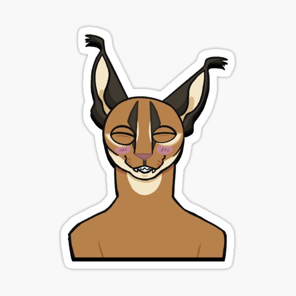 "Smiling Floppa" Sticker for Sale by BingusMerch | Redbubble