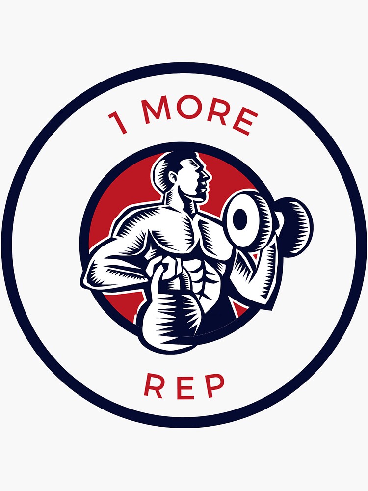 "1 MORE REP" Sticker for Sale by drive-to-sucess | Redbubble