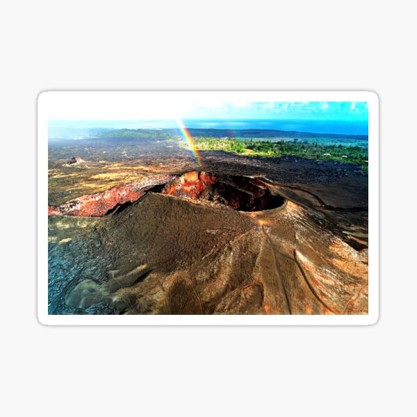 "Fissure 8 at Leilani Estates on the Big Island" Sticker for Sale by ...