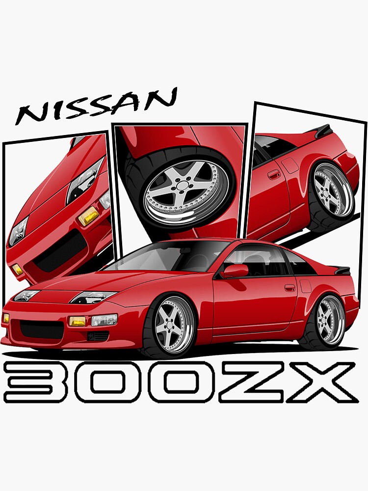 "Nissan 300ZX, JDM Car" Sticker for Sale by T-JD | Redbubble