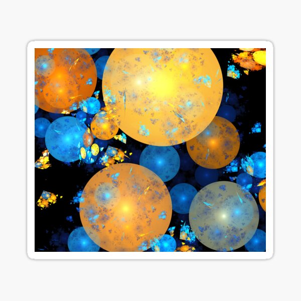 "Orange Ocean Orbs" Sticker by KimSyOk | Redbubble