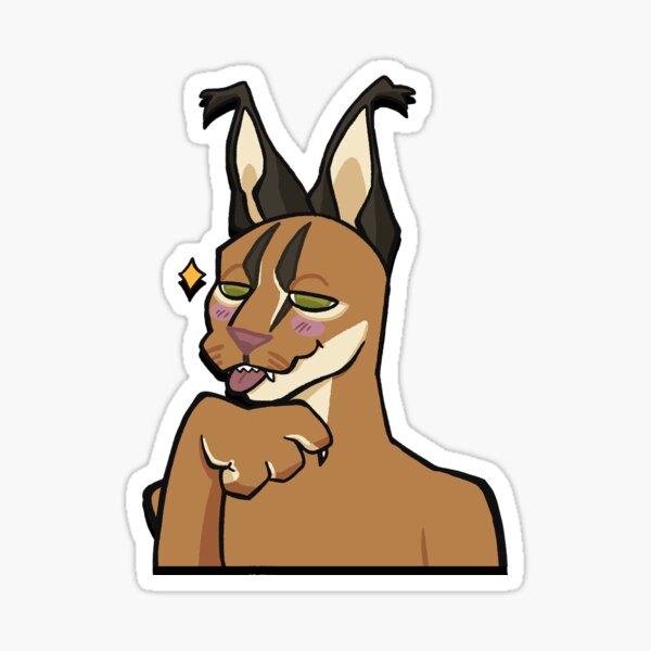 "Smug Floppa" Sticker for Sale by BingusMerch | Redbubble