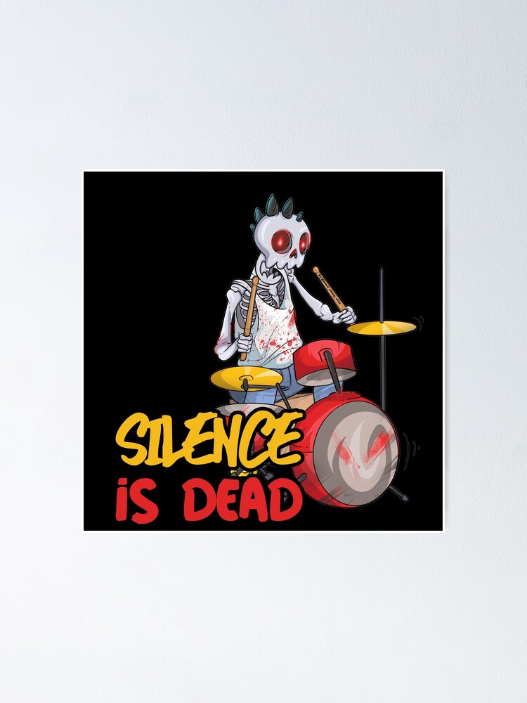 "Drum Skull with Drumsticks Metal Head" Poster for Sale by ...