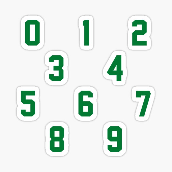 "Numbers 0-9 Green" Sticker for Sale by RedPremium | Redbubble