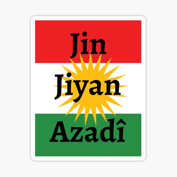 "Jin, Jiyan, Azadi" Sticker for Sale by 2LAWEN | Redbubble