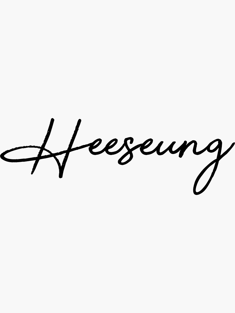 "ENHYPEN Heeseung Name Sticker" Sticker for Sale by ELLIPTICALS | Redbubble