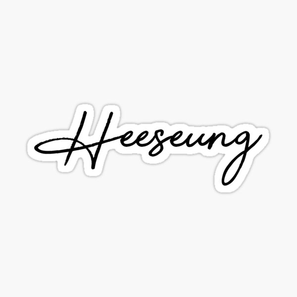 "ENHYPEN Heeseung Name Sticker" Sticker for Sale by ELLIPTICALS | Redbubble