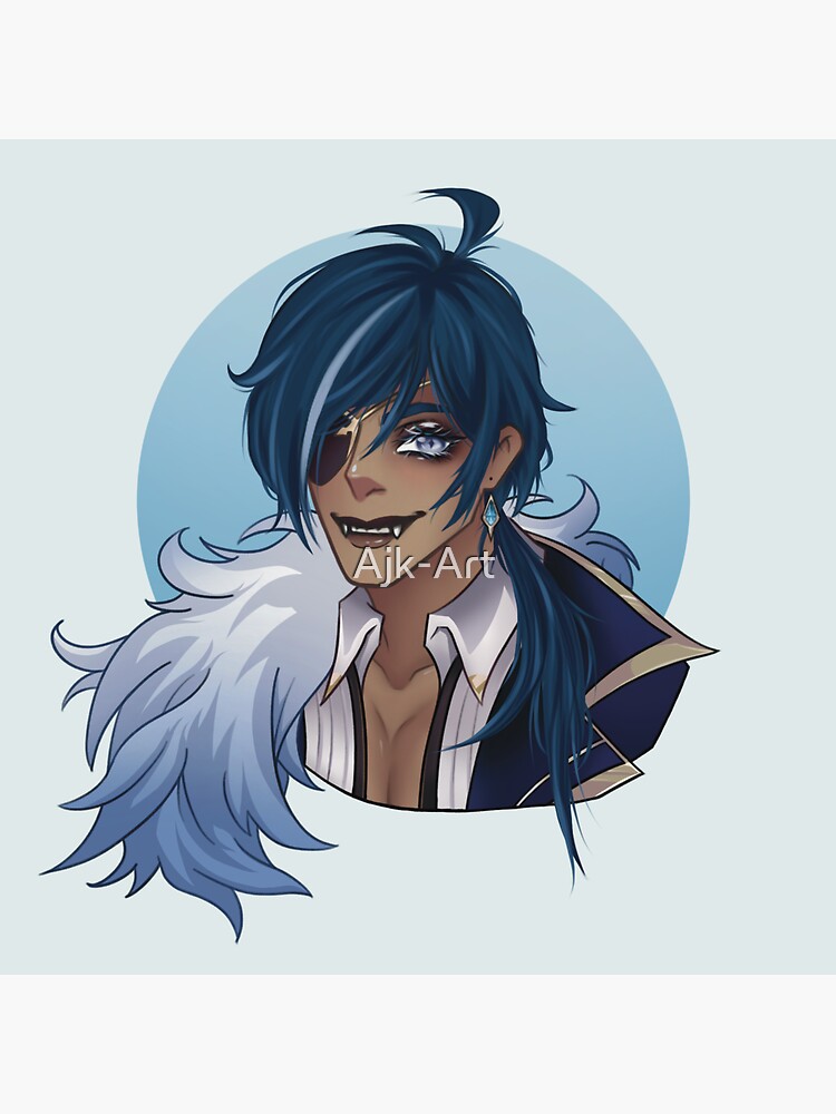 "Kaeya - Genshin Impact Head Icon" Sticker for Sale by Ajk-Art | Redbubble