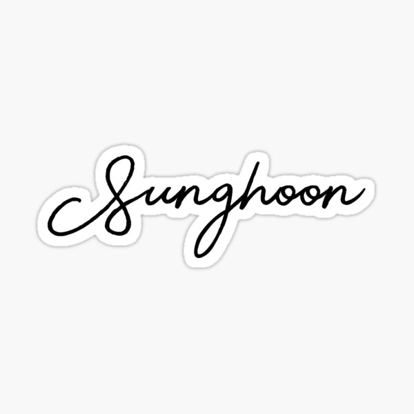 "ENHYPEN Sunghoon Name Sticker" Sticker for Sale by ELLIPTICALS | Redbubble