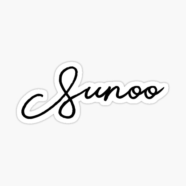 "ENHYPEN Sunoo Name Sticker " Sticker for Sale by ELLIPTICALS | Redbubble