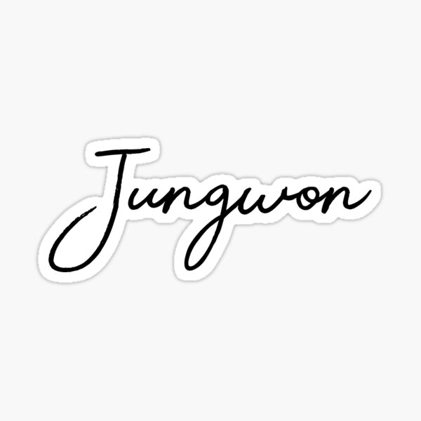 "ENHYPEN Jungwon Name Sticker " Sticker for Sale by ELLIPTICALS | Redbubble