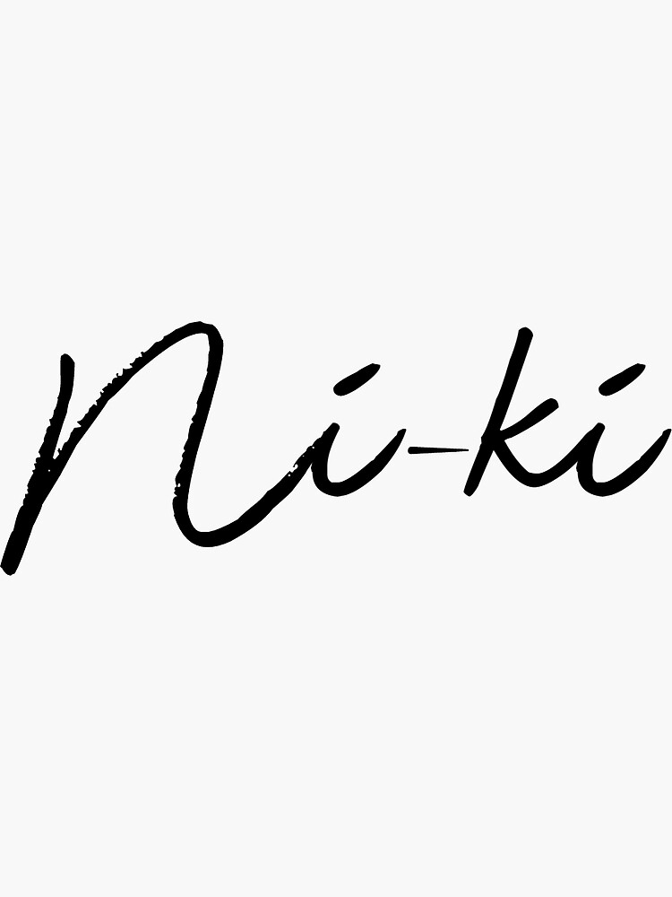 "ENHYPEN Ni-ki Name Sticker " Sticker for Sale by ELLIPTICALS | Redbubble