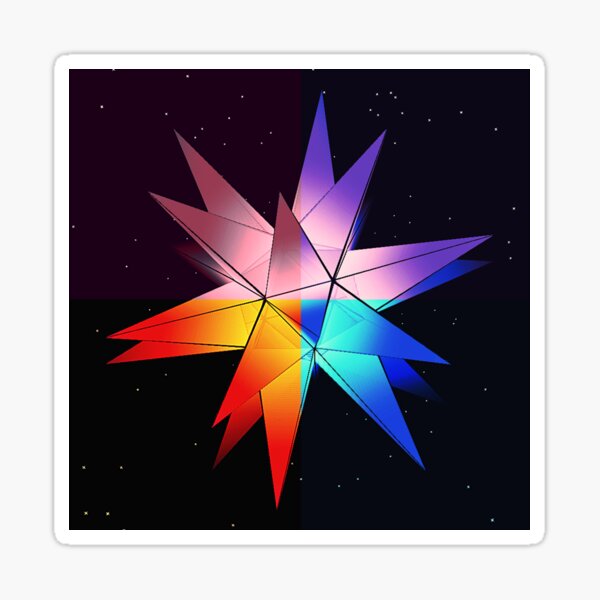"3D rainbow colored star" Sticker for Sale by MartineArt | Redbubble