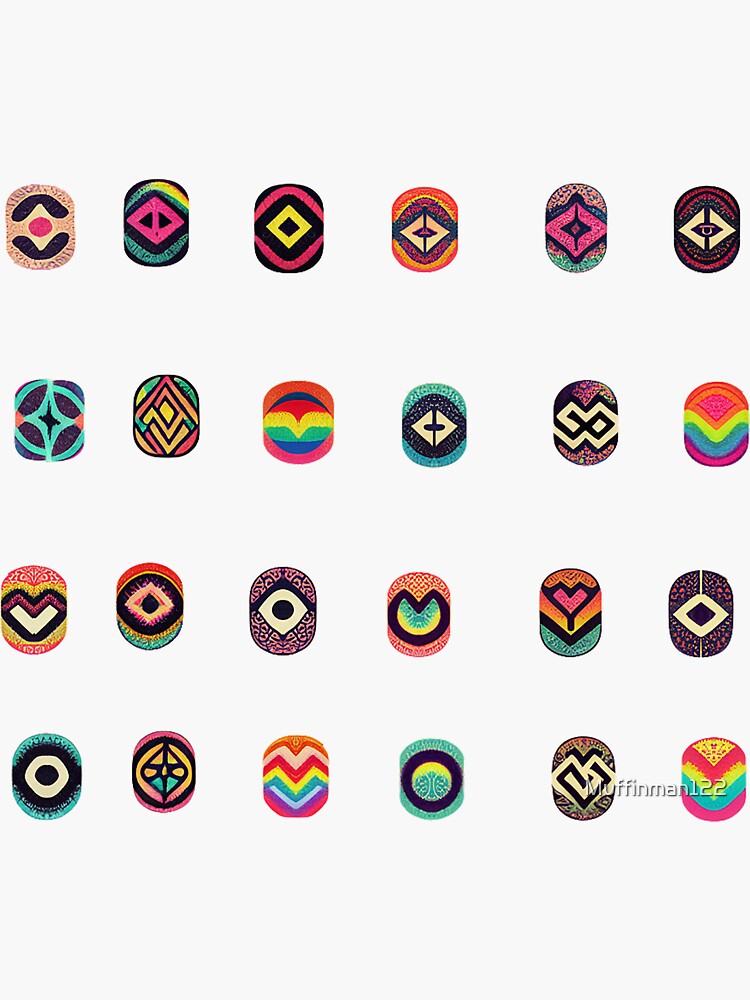 "trippy symbols: colorful sticker pack" Sticker for Sale by ...