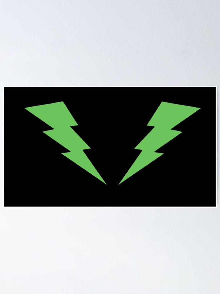 "Double Lightning bolt [GREEN]" Poster for Sale by allstars007 | Redbubble
