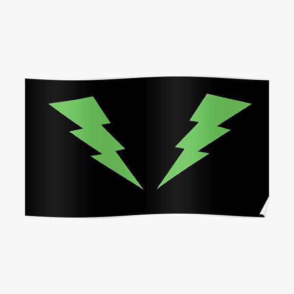 "Double Lightning bolt [GREEN]" Poster for Sale by allstars007 | Redbubble