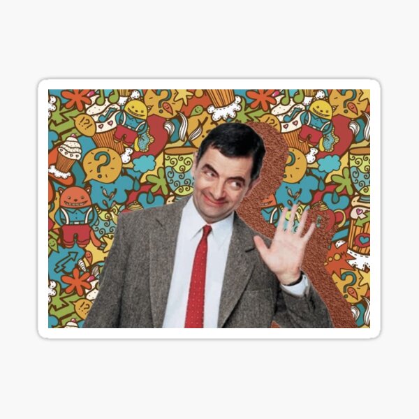 "Mr. Bean!" Sticker for Sale by bookworm7201 | Redbubble