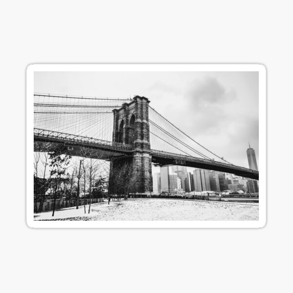"Brooklyn Bridge in New York City" Sticker for Sale by nycruss1 | Redbubble