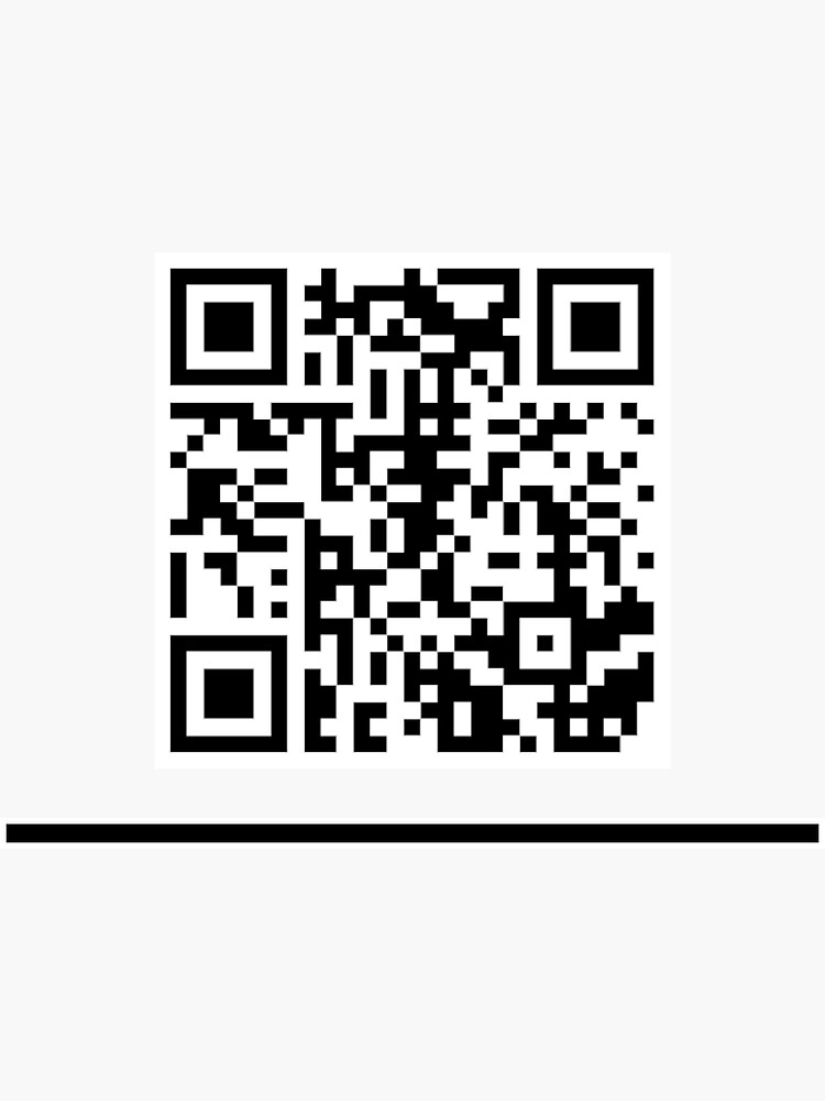 "RickRoll QR Code - Funny Sticker - Joke Gift" Sticker for Sale by ...