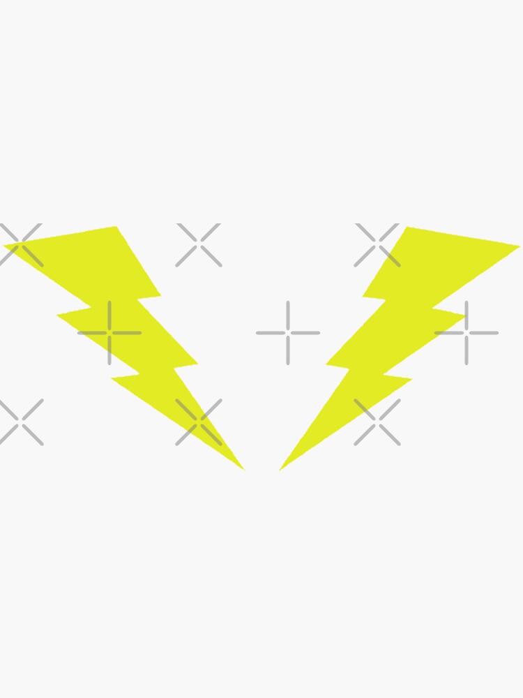"Double Lightning Bolts [YELLOW]" Sticker for Sale by allstars007 ...