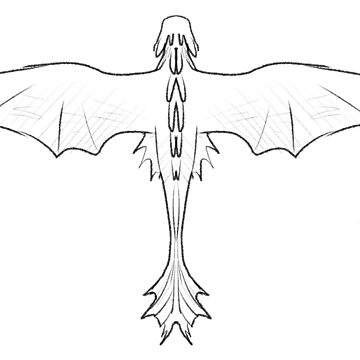 "Night Fury Outline" Photographic Print for Sale by Hawk’s Designs ...