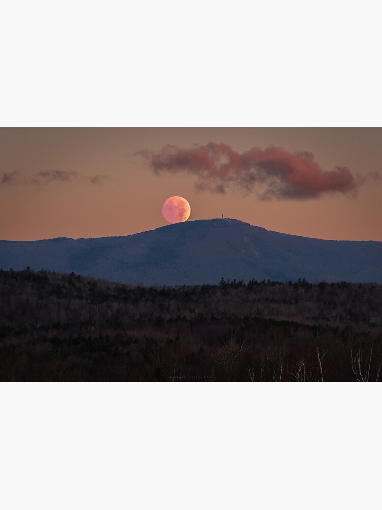 "Lunar Eclipse Behind Mount Greylock" Poster for Sale by mattmacpherson ...