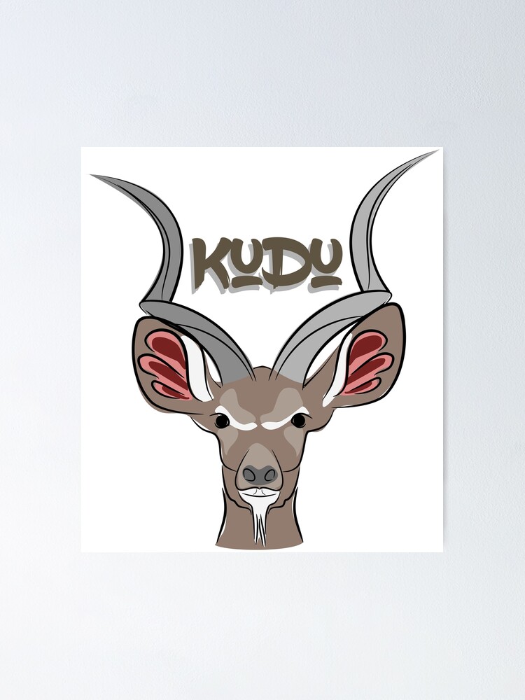 "Kudu Antelope Simple Vector Illustration" Poster for Sale by NaoZ ...