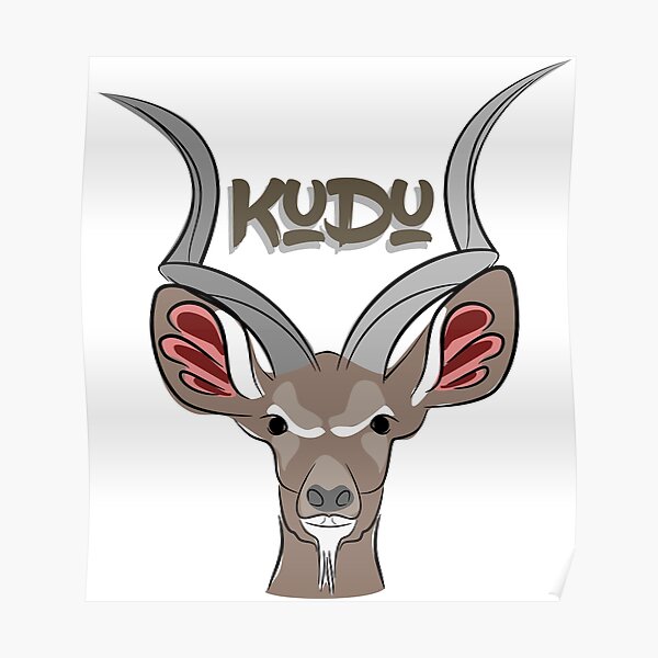 "Kudu Antelope Simple Vector Illustration" Poster for Sale by NaoZ ...